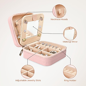 SANDJEST Stainless Steel Slider Tumbler With Handle 40oz & Jewelry Case with Initial C