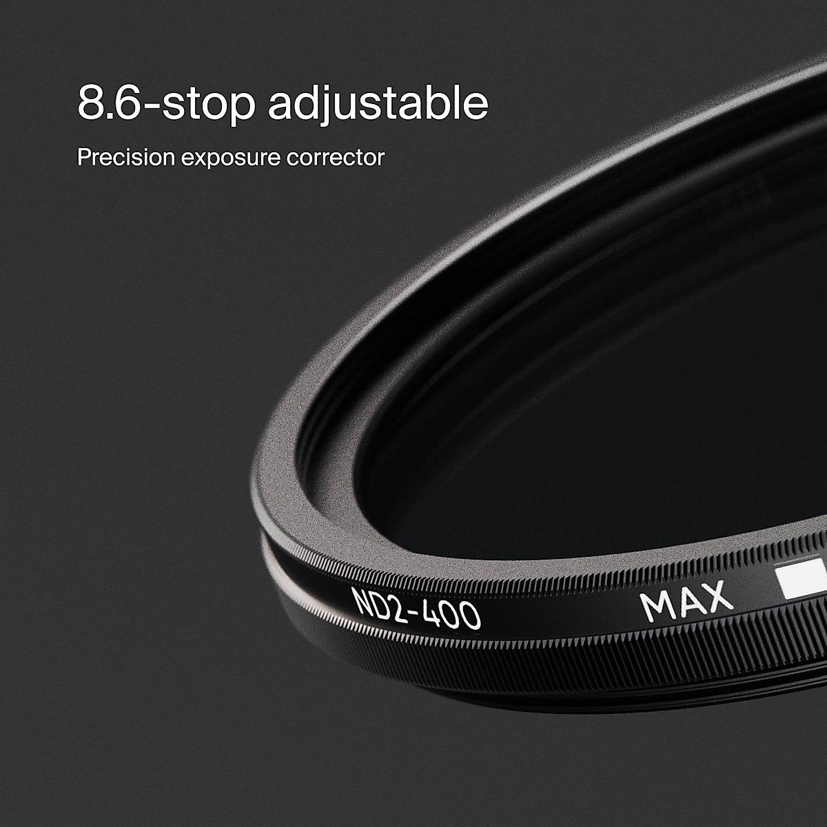 Urth 82mm ND2-400 Variable ND Lens Filter - 1-8.6 Stop Range, Ultra-Slim 20-Layer Nano-Coated Neutral Density Filter for Cameras