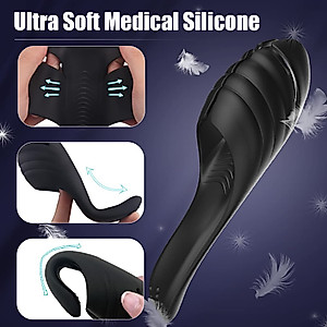 Adjustable Male Masturbator Penis Training Vibrator,Mycreatmo Adult Sex Toys for Masturbators with 9 Vibrations,Vibrating Man Stimulator Trainer for Masturbation Pleasure