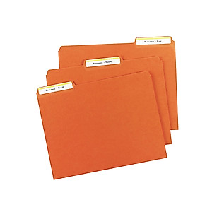 Avery TrueBlock File Folder Labels, 2/3" x 3-7/16", 1,500 Printable Labels, White/Yellow, Permanent (5966)