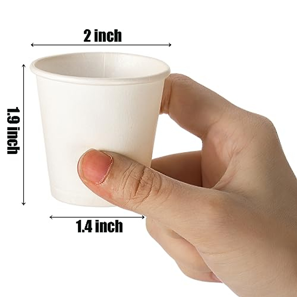 Nicunom 1000 Pack 2 oz Bathroom Cups, Mini Disposable Paper Cups Paper Sampling Cup Mouthwash Cups Espresso Cups, Small Paper Cups for Party Picnic Barbecue Event Travel, White