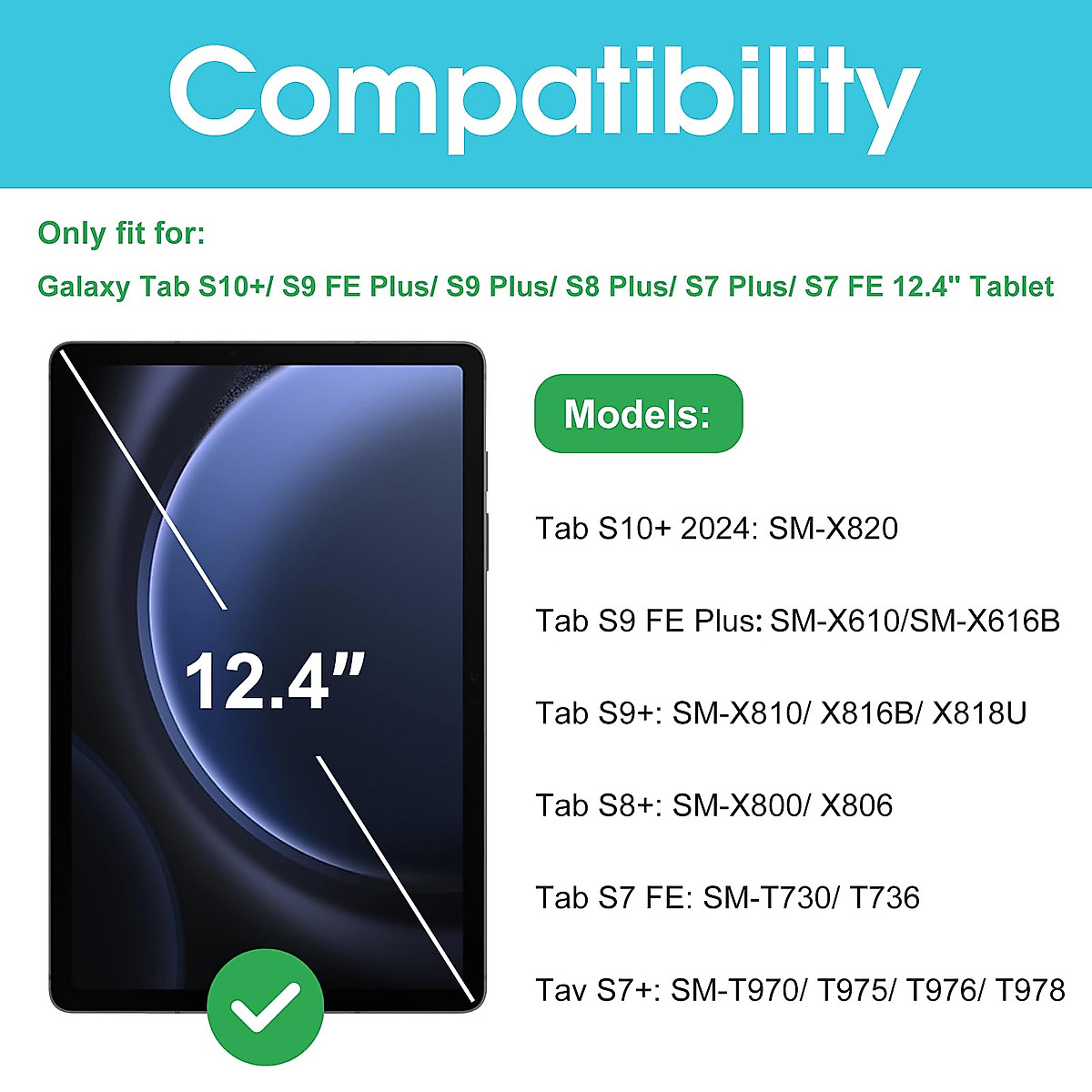 ProCase Privacy Screen Protector for Galaxy Tab S10 Plus/S9 FE Plus/ S9 Plus/ S8 Plus/ S7 FE/ S7 Plus 12.4 Inch, Anti-Spy Tempered Glass Film Guard for Samsung Tablet SM-X820/X610/X810/X800/T730/T970