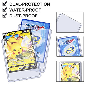 Cingfanlu 100 Pack 3" x 4" Toploaders Semi-Rigid Card, Penny Sleeves Bundle for Trading and Sports Cards, PSA BGS CSG SGC Baseball Plastic Card Photocard Protector，Standard Size Perfect for Grading