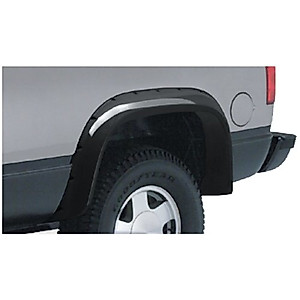 Bushwacker Cutout Pocket/Rivet Style Rear Fender Flares | 2-Piece Set, Black, Smooth Finish | 40010-11 | Fits 1988-1999 Chevrolet C/K 1500, R2500; 1997-1999 Tahoe; 1995-1997 Yukon; 1992-1994 Blazer
