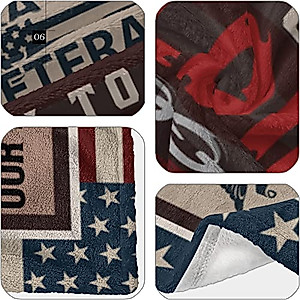 QUWOGY Vietnam Veteran Gifts Blanket 60"x50", Veteran Gifts for Men, Navy/Air/Army Veteran Gifts Blankets, Unique Gifts for Veterans, Veterans Day Gifts/Decorations Bulk, Hard Head Veterans