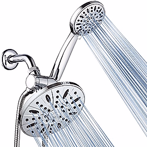 AquaDance 7" Premium High Pressure 3-Way Rainfall Combo Combines The Best of Both Worlds-Enjoy Luxurious Rain Showerhead and 6-Setting Hand Held Shower Separately or Together, Chrome