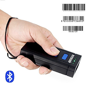 Portable Bluetooth Barcode Scanner,Symcode 1D Mini Wireless Handheld CMOS Barcode Scanner Reader for POS/Android/iOS/iMac/Ipad