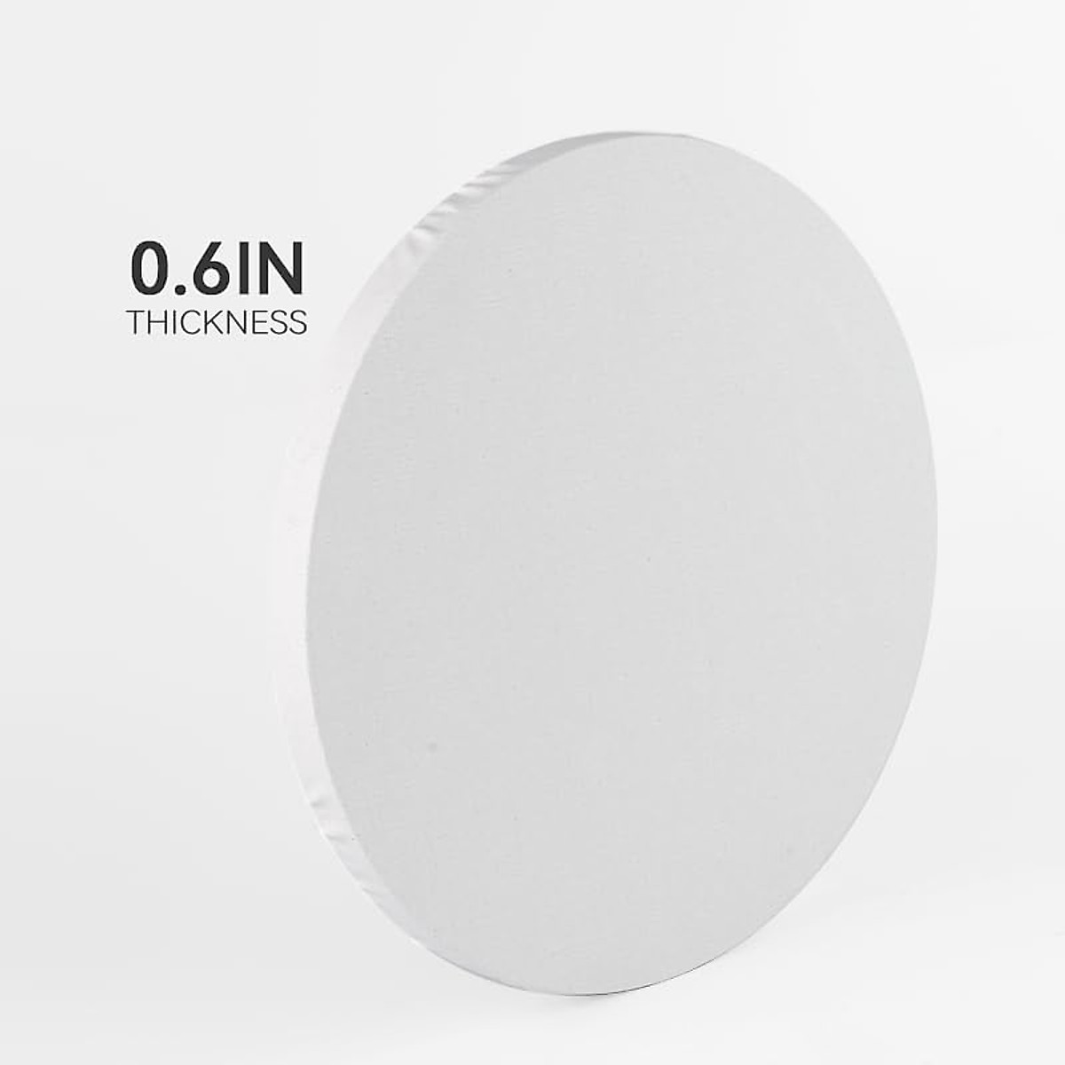 Transon 12inch Artist Round Canvas Primed Stretched Canvas Ready for Painting Pack of 2