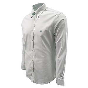 Brooks Brothers Mens Regent Fit All Cotton The Original Polo Button Down Oxford Shirt (Large, White (Light Blue Logo))