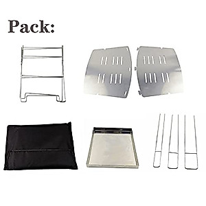 RANIT Portable Folding Campfire Grill, Camping Fire Pit, 304 Stainless Steel Outdoor Wood Stove Burner With storage bag for Outdoor Backpacking Camping Hiking Camp Kitchen Stoves Grills BBQ