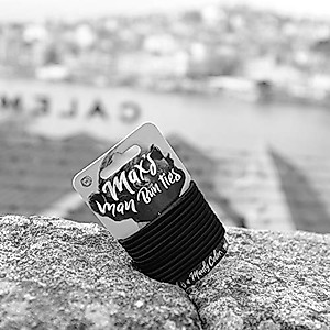 No Tangle, No Damage Soft Hair Elastics, Supports 7-8 Pounds of Hair, Metal Free - 12 Pack 4mm Strong Man Bun hair Ties