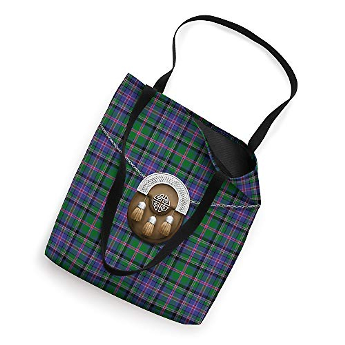 Scottish Clan Cooper Tartan Plaid With Sporran Tote Bag