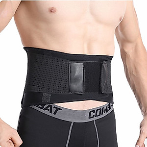 ZFF Adjustable Lower Back Support Belt for Men & Women Breathable Lumbar Support Brace for Pain & Muscle Tension Relief Sciatica Herniated Disc Scoliosis Sports Work (Color : Black, Size : S/Small)