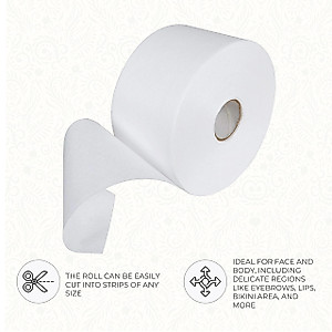 ForPro Non-Woven Epilating Roll for Body and Facial Hair Removal, Tear-Resistant, Lint-Free, 3” x 55 Yards, White