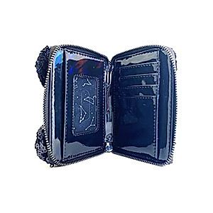 Loungefly X LASR Exclusive Disney Celestial Dreams Black Holographic Sequin Minnie Zip Wallet - Cute Wallets Fashion Cosplay Disneybound