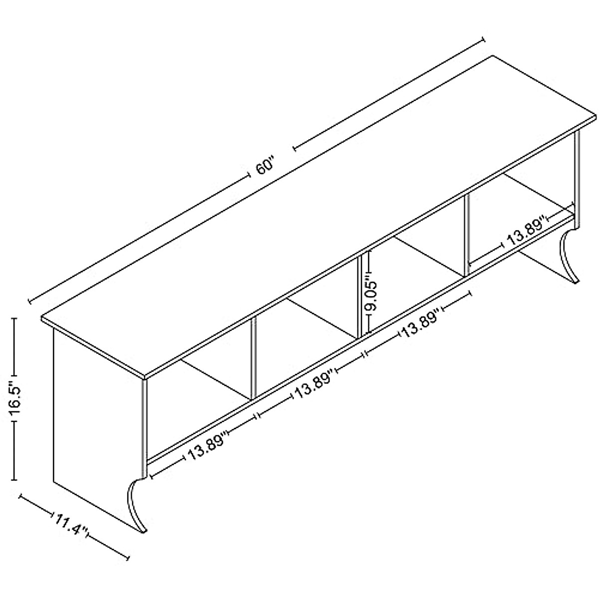 Vanity Art Entryway 7 Hook Wall Mounted Coat Rack with Storage Hanging Shelf Entryway Organizer in Dark Brown F10004DW-BK