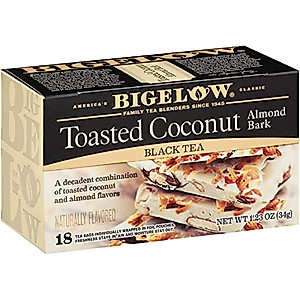 Bigelow Toasted Coconut Almond Bark 36 Tea Bags (2 boxes of 18)
