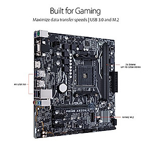 ASUS PRIME A320M-K AMD Ryzen AM4 DDR4 HDMI VGA M.2 USB 3.1 Micro-ATX Motherboard