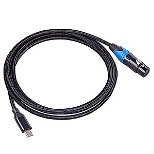 REXUS USB C Male to XLR Female Microphone Cable 6.6 FT, Type-C XLR Stereo Audio Cord Link Converter Cable, Plug and Play P&P Audio Adapter for Recorder, Smartphone, Laptop(TCM2XF-20)