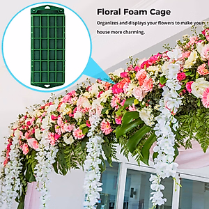 Floral Foam Cage, 4 Pcs Foam Holder for Fresh Flowers Artificial Flowers, Light Floral Foam Holders for Flower Arrangement Party Wedding Dinner Decorations（Retangle）