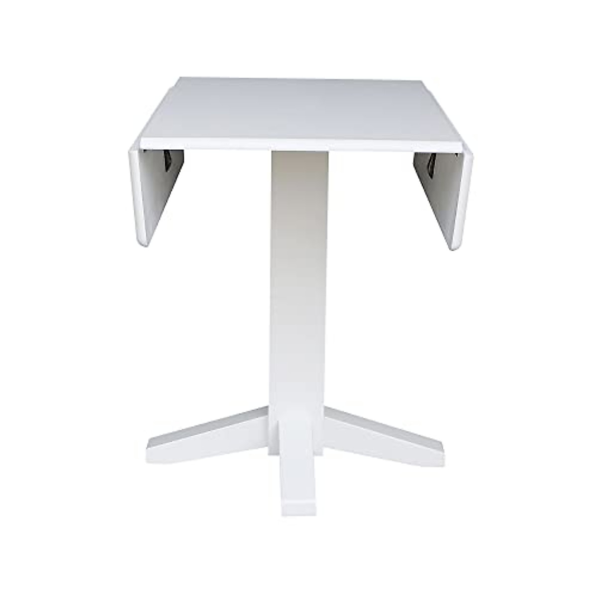 International Concepts 36" Square Dual Drop Leaf Dining Table, White