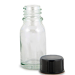 Vivaplex, 24, Clear, 10 ml (1/3 oz) Glass Bottles, with Lids