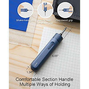 HOTO 3.6V Cordless Electric Screwdriver, 1500mAh, USB Rechargeable Battery, All-in-one Power Screwdriver, Manual-automatic Mode, 2 S2 Steel Long Bits, Ideal for Repairing Circuits/Electronics