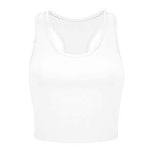 Aniywn Sleeveless Workout Tops for Women Racerback Cropped Tank Top Slim Fitted Exercise Yoga T-Shirts Gym Running Shirts