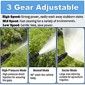 21V Cordless Pressure Washer Kit with 1.3Ah Battery and Charger, Electric Pressure Washer 25Bar for Washing Cars Gardens Terraces Windows Cleaning Works