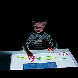 Light Sandbox All-in-1: Activity Table + Sensory Table + Light Table + Sand Box + whiteboard + Chalk Desk. Includes: Cover, Color Controller, Sand and Trowel, Legs with Adjustable Height