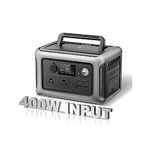 [Upgraded Version] ALLPOWERS R600 Super-Quiet Portable Power Station, 299Wh 600W LiFePO4 Battery Backup with UPS Function, 400W Max Input, MPPT Solar Generator for Outdoor Camping, RVs, Home Use