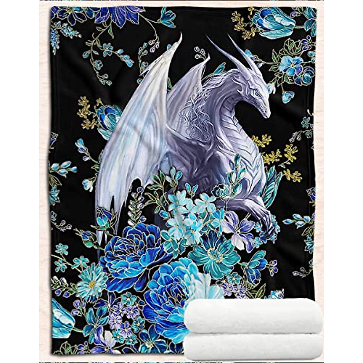 Satigi Dragon Blanket, Dragon Fuzzy Blanket, Personalized Baby Blankets Gifts Blanket Ultra-Soft Fleece Throw Blankets from Daughter Son, Dragon Themed Gifts Small/Medium/Large/X-Large