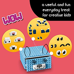 LEGO DOTS Creative Animal Drawer Building Toy 41805, Buildable Treasure Box, Jewelry Box, Desk Caddy, Storage Box, Arts and Crafts DIY Toy Mosaic Making Kit for Creative Kids Boys Girls Age 6+