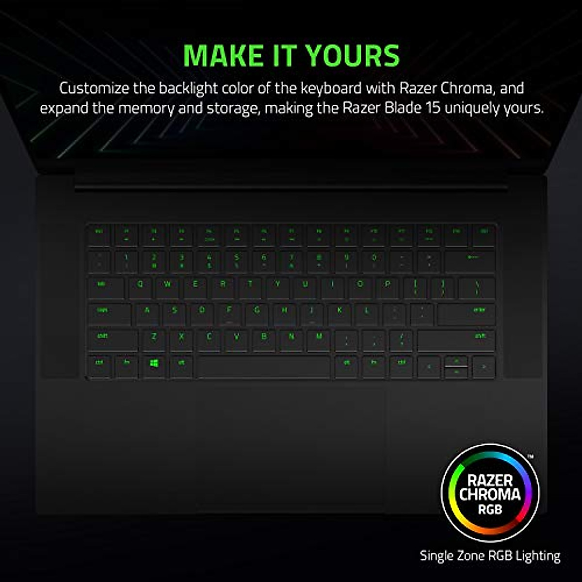Razer Blade 15 Base Gaming Laptop 2021: Intel Core i7-10750H 6 Core, NVIDIA GeForce RTX 3070, 15.6" FHD 1080p 144Hz, 16GB, 512GB SSD - CNC Aluminum - Chroma RGB Lighting - Thunderbolt 3