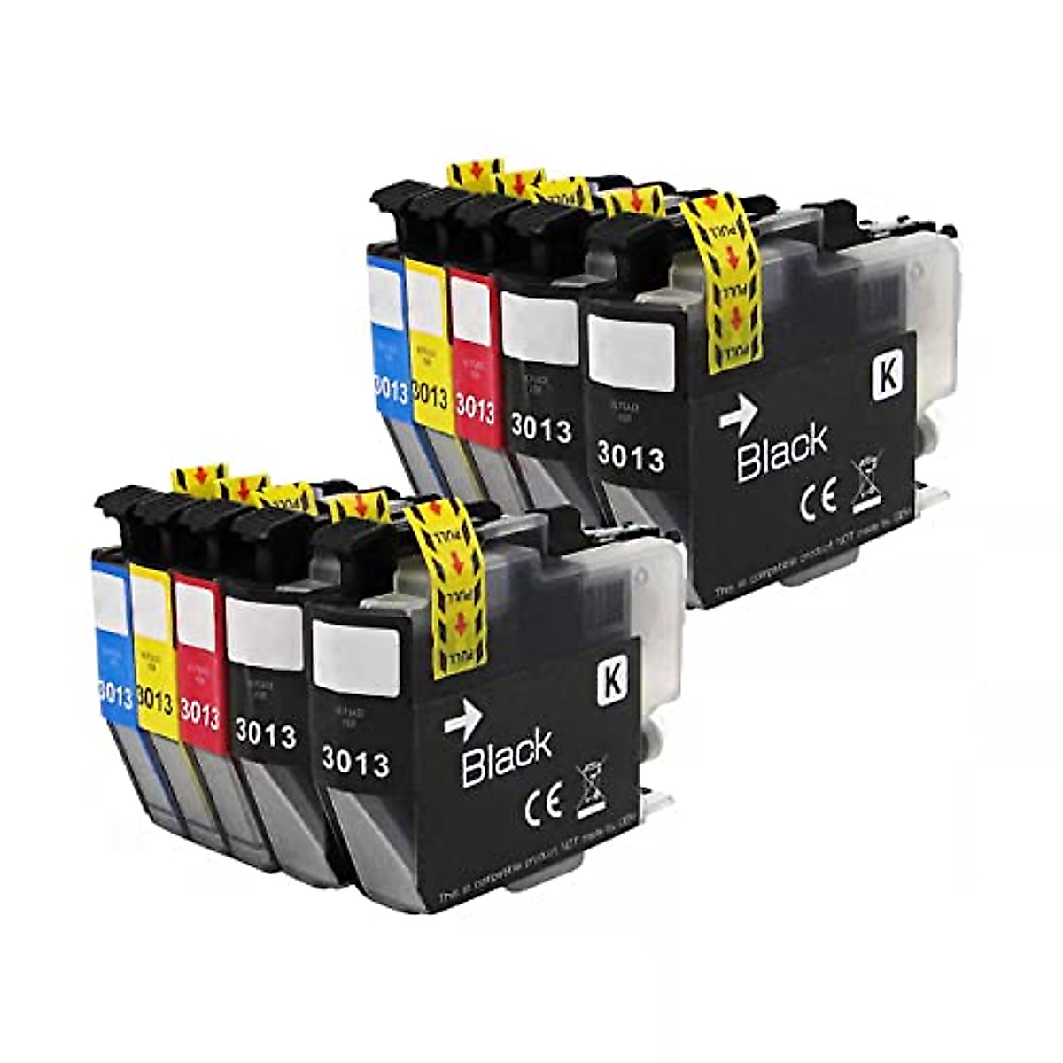 BJ-INK Ink Cartridges Compatible Replacement for Brother LC-3013-XL LC3011 XL Work for Brother MFC-J491DW, MFC-J895DW, MFC-J497DW, MFC-J690DW MFC-J487DW Printers, 10 Pack
