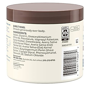 Aveeno Skin Relief Intense Moisture Repair Body Cream with Triple Oat & Shea Butter Formula, Helps Relieve & Restore Extra-Dry Skin with Long-Lasting Moisture, Fragrance-Free, 11 oz