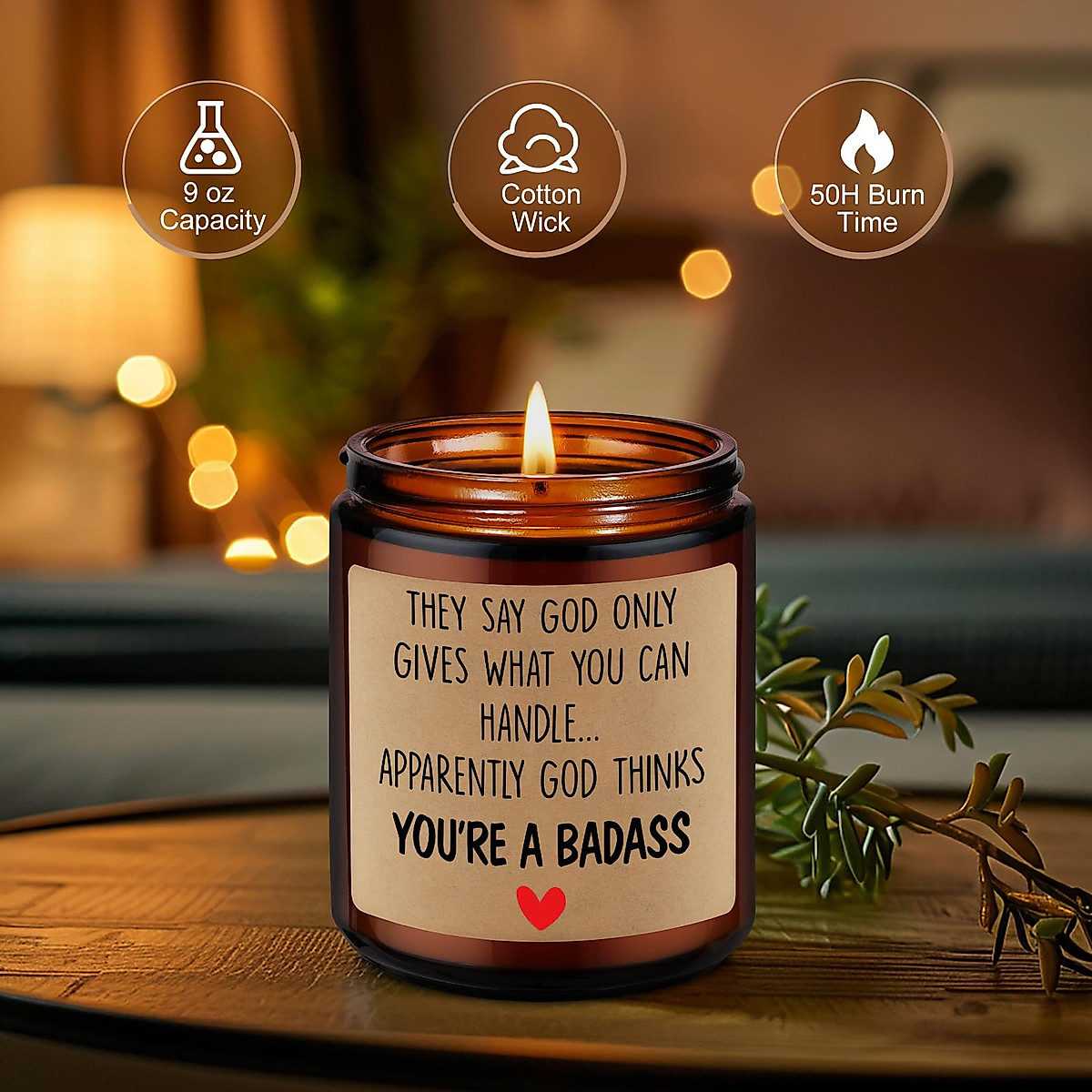 LEADO Candle, Get Well Soon Gifts for Women, Men, Breast Cancer Gifts for Woman, Get Well Gifts for Women, After Surgery Recovery Gifts, Encouragement, Comfort Items for Cancer Patients, Chemo