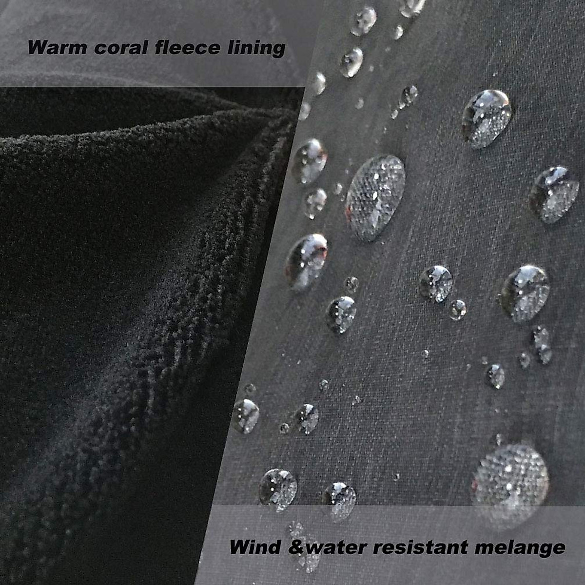 Funlife Warm Winter Hand Muff for Stroller,Waterproof Anti-Freeze Fingerless Glvoes for NYC Winter,Black