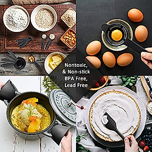 Silicone Cooking Utensils Set, 28PCS Kitchen Utensils Set with Holder, AIKWI Heat-Resistant & Non-stick Silicone Spatula, Tongs,Spoon for Cooking, BPA Free Kitchen Tools Gift (Black)