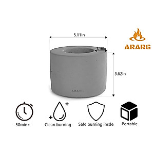 Ararg Tabletop Fire Pit Smores Maker Tabletop Fireplace Smokeless Fire Pit Personal Firepit Indoor Fireplace Isopropyl Alcohol Ethanol Fire Pit Bowl Mini Fireplace House Warming Gift