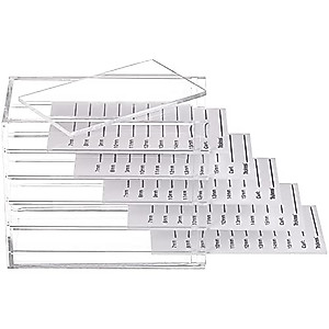 Nicunom 2 Pack 5 Layers Clear False Eyelash Organizer Case, Acrylic Eyelash Storage Box Eyelashes Holder Case False Lashes Display Container Makeup Storage for Grafting Eyelash Extension