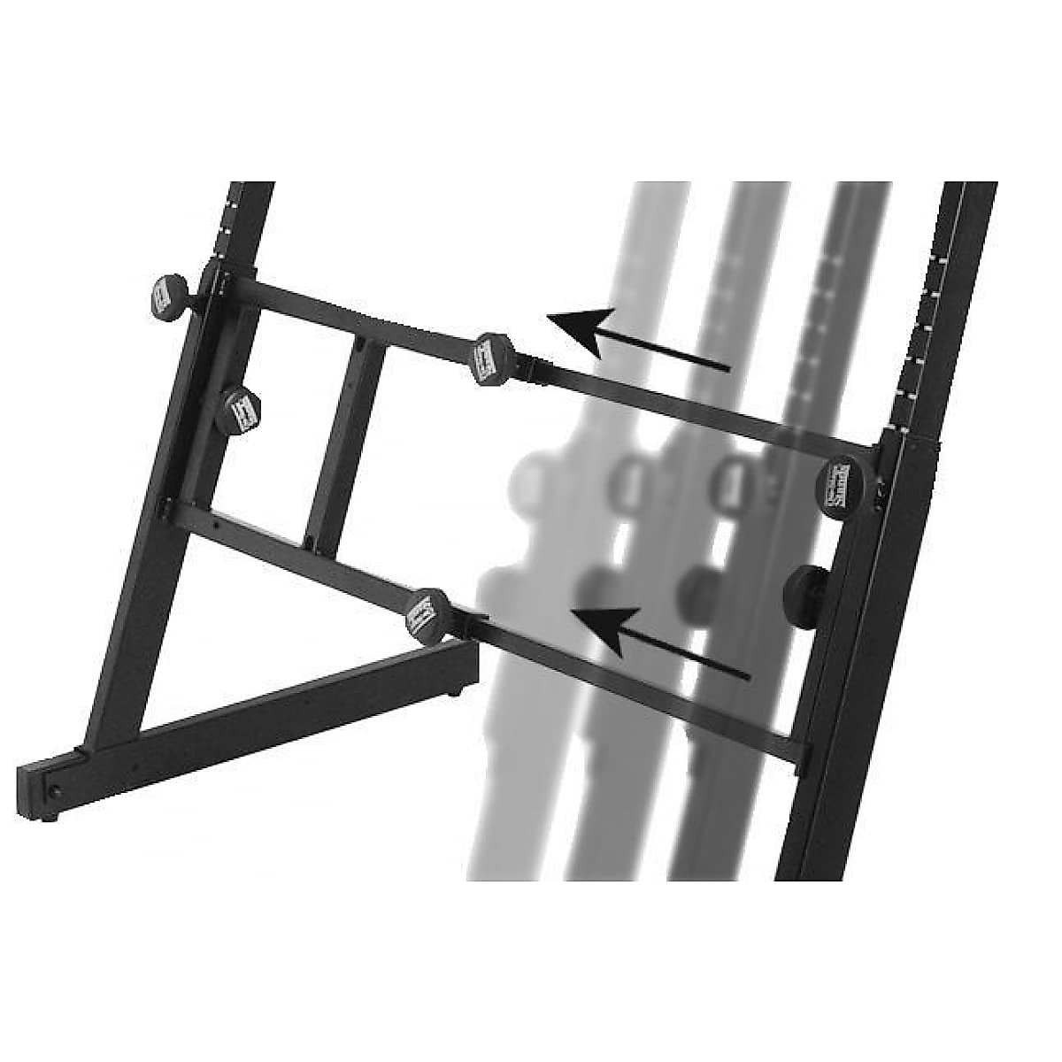 On-Stage KS7365EJ Pro Heavy-Duty Folding-Z Keyboard Stand with 2nd Tier,Black