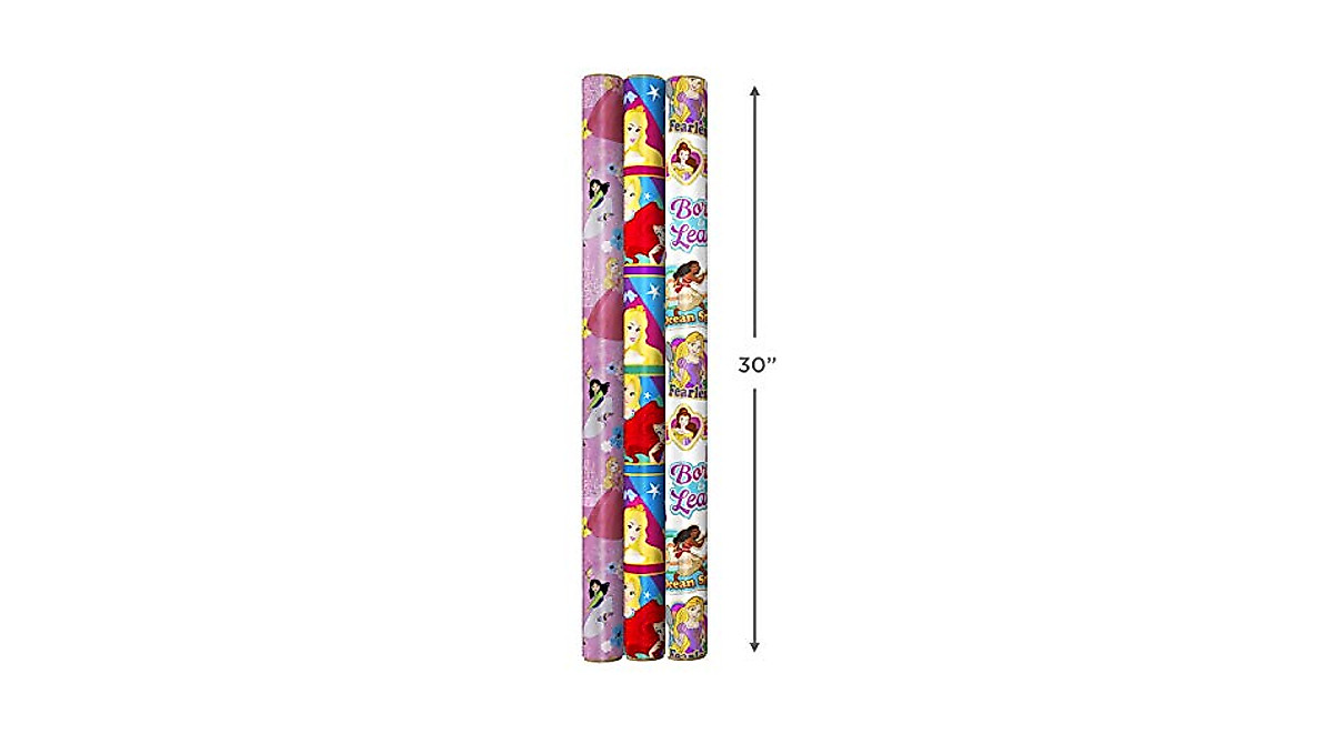 Disney Princess Wrapping Paper 3-Pack - Perfect for Gifts & Celebrations