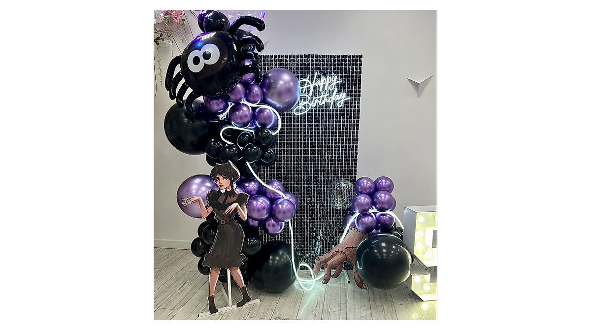 120pcs Wednesday Addams Balloon Kit for Themed Parties