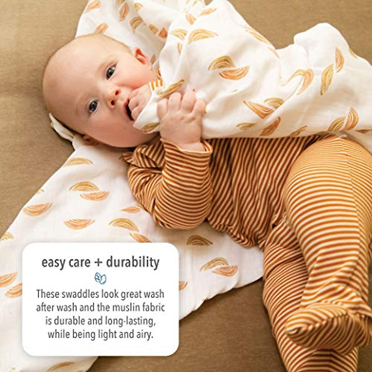 Oliver & Rain Organic Muslin Baby Boy Swaddle Blankets 4 Pack Receiving Blanket Whaleshark and Stingray Print, Dark Blue Dash Stripe and Solid White