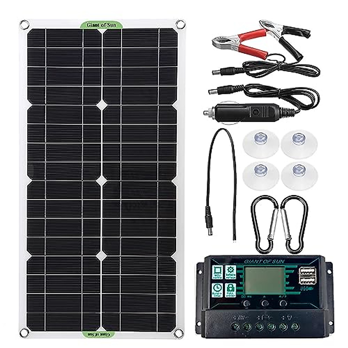 Monocrystalline Solar Panel (40w/80w/160w),20a Controller +Regulated Dual Usb, For Rv Boat Cabin Van Car And Caravan Rv Boat Camper,160W