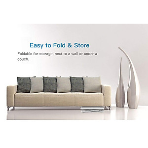 Table Mate II TV Tray Table - Folding TV Dinner Table, Couch Table Trays for Eating Snack Food, Stowaway Laptop Stand, Portable Bed Dinner Tray - Adjustable TV Table with 3 Angles, Cup Holder, White