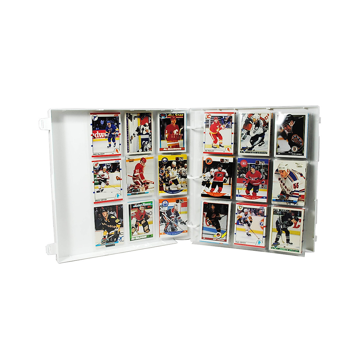 Unikeep Hockey Themed Trading Card Collection Binder with Trading Card Pages. The Binder/Case Is Fully Enclosed to Protect the Cards (Faceoff, Poly Rings)