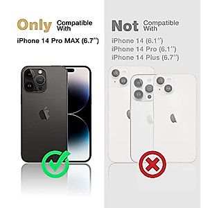 Dexnor Magnetic Case for iPhone 14 Pro Max, Compatible with MagSafe, [Built in Screen Protector and Kickstand] Full-Body Heavy Duty Case Protective Cover for iPhone 14 Pro Max 6.7 Inch, Black