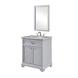 Elegant Kitchen and Bath 30 inch Single Bathroom Vanity Cabinet Set - Light Grey